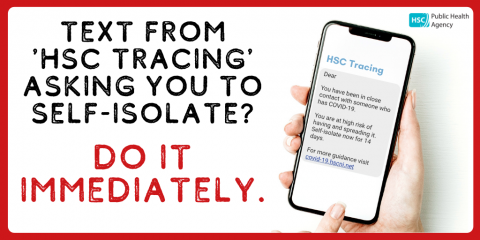 New contact tracing text service goes live | HSC Public Health Agency