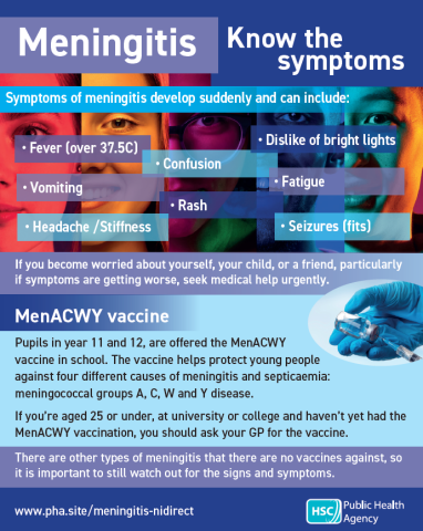 Meningitis – know what to look out for | HSC Public Health Agency